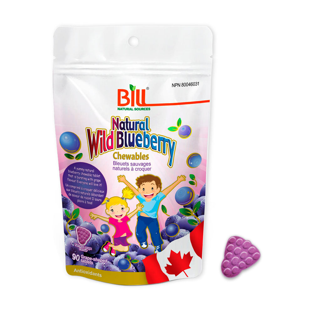 BILL Natural Sources® Natural Wild Blueberry 90 Chewable Tablets – Bill ...